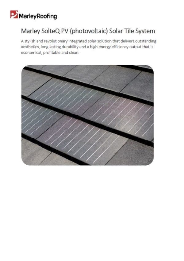 Marley SolteQ PV Solar Roof Tile - Marley Roofing