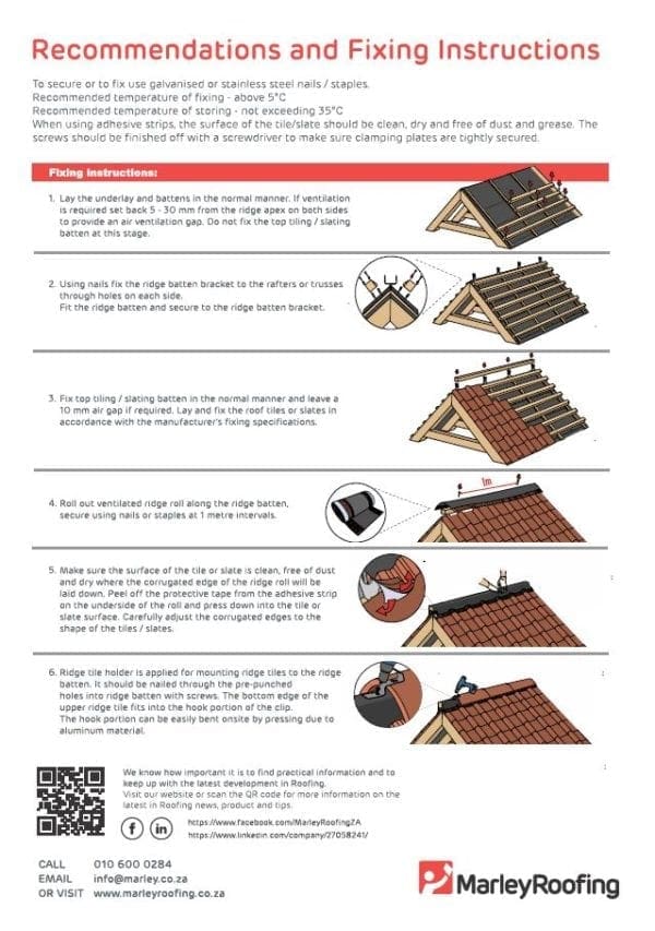 Marley Dry Ridge Installation Guide - Marley Roofing