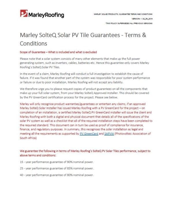 Marley SolteQ PV Solar Roof Tile - Marley Roofing