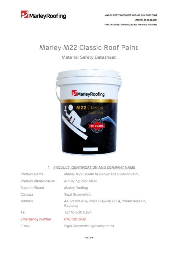 Marley M22 Classic Roof Paint - Marley Roofing